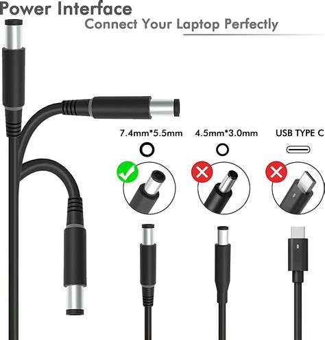 Laptop W Dell Charger With Power Supply Cord For Latitude Series Model