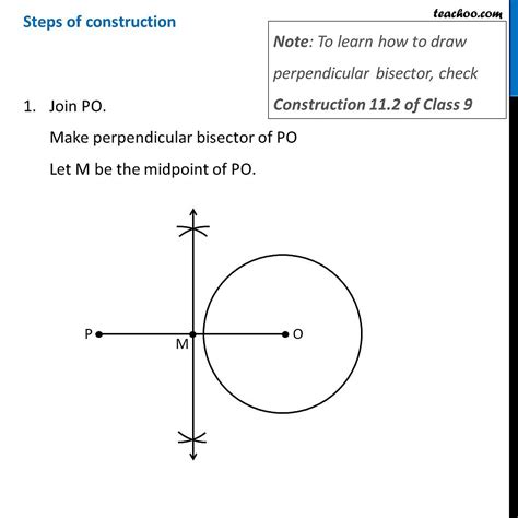 Construction Constructing Tangents To A Circle From A Point