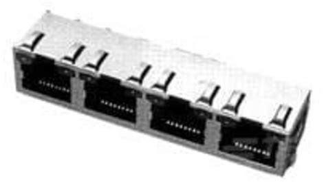 1 5406552 1 Te Connectivity Inv Series Female Ethernet Connector Panel Mount Cat5 Tin