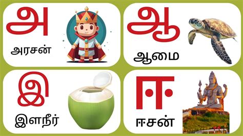 உயிர் எழுத்துக்கள் 12 அ ஆ இ ஈ Tamil Alphabet இளந்தமிழ் Youtube