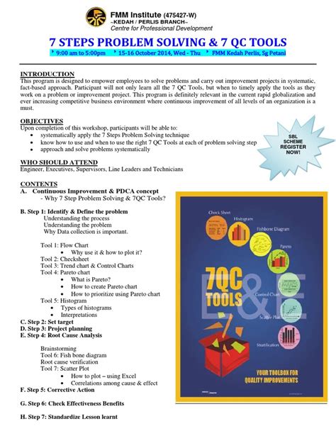 7 Steps Problem Solving N 7 Qc Tools Cheque Business