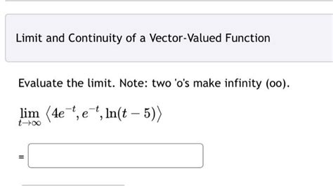 solved limit and continuity of a vector valued function