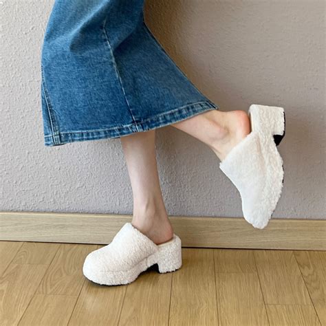 세이나 퍼트리밍 플랫폼 클로그 통굽 뮬슬리퍼 6cm 225mm230mm235mm240mm245mm250mm미들힐