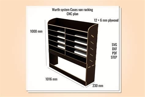 Van Racking Cnc Templates File For Wurth System Cases Dxf And Svg Plan