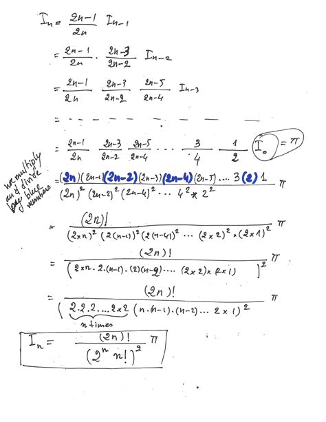 Integration Inint 0 Pi Sin 2n Theta Dtheta