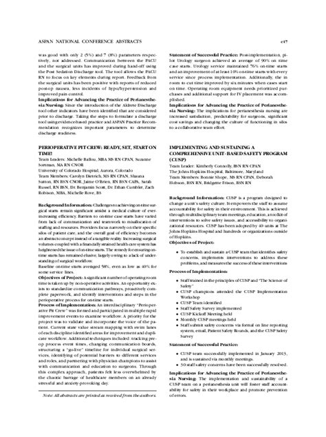 Pdf Implementing And Sustaining A Comprehensive Unit Based Safety
