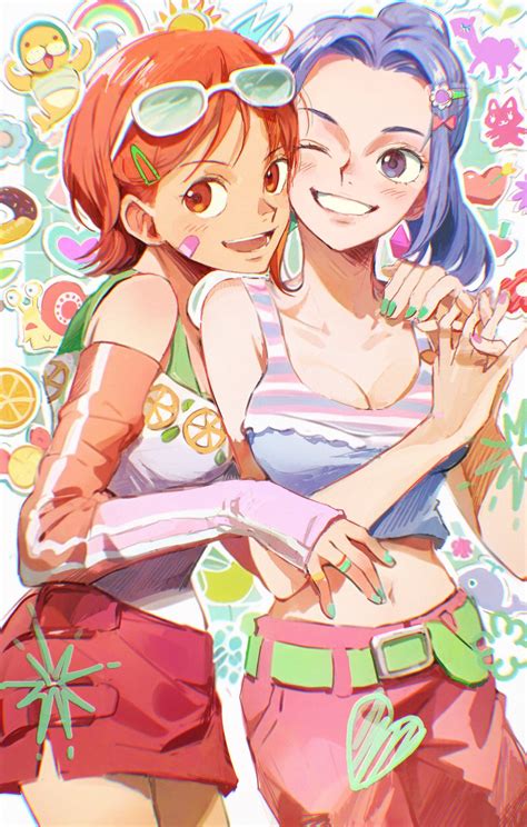 Nami And Nefertari Vivi One Piece Drawn By Oekakiboya Danbooru