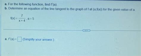 solved a for the following function find f′ a b