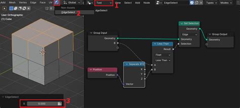 Output Edge Selection In Geometry Nodes Blender Stack Exchange