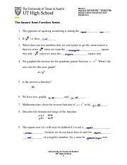 Square Root Functions: Graphs, Inverses & Transformations | Course Hero