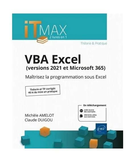 Vba Excel Versions 2021 Et Microsoft 365 Cours Et Exercices