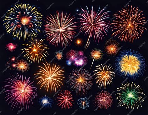 Premium Photo A Collage Of Different Types Of Fireworks Arranged In