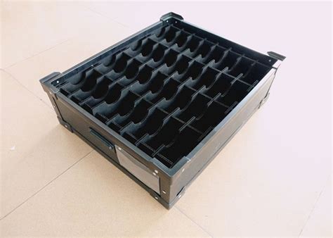 플라스틱 분배자 및 손잡이를 가진 쌓을수 있는 정전기 방지 Esd 플라스틱 성분 상자