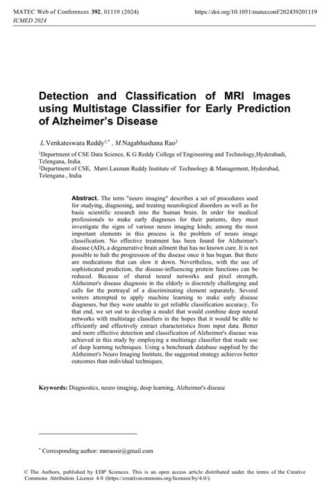 Pdf Detection And Classification Of Mri Images Using Multistage