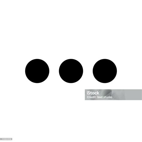 Three Horizontal Dots Menu Black Glyph Ui Icon Stock Illustration Download Image Now