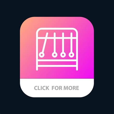 Physics Pendulum Science Mobile App Button Android And Ios Line Version 19116953 Vector Art At