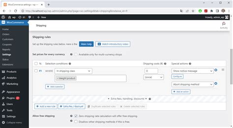 Cart Notices With Button On Woocommerce