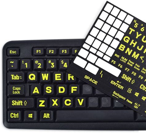 Round Keyboard Stickers English Letter Keycap Decals For Laptop And Desktop