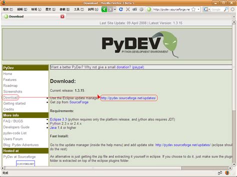 在 windows 的 eclipse 中撰寫 python 程式 2 在 eclipse 中安裝 pydev cyberjos
