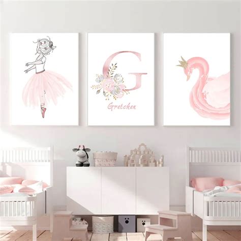 장식 침실 소녀 방 벽 포스터 장식 챔버 필레 아기 방 캔버스 회화 맞춤 선물 아이 그림 Aliexpress