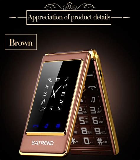 Uniwa A15 Dual Screen Gsm Feature Phone Big Push Button Flip Phone Dual Sim Dual Standby