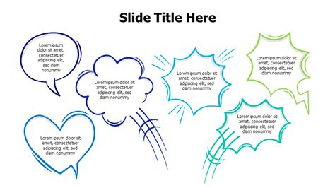 6 Cartoonish Speech Bubbles Infographic Inforgraphics And Slides