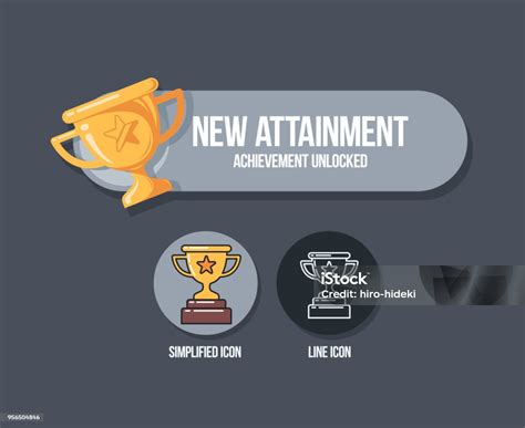 공적 패널 디자인입니다 우승자 컵 달성 배너 개념입니다 만화 스타일에 보상 아이콘 Championship에 대한 스톡 벡터 아트 및 기타 이미지 Championship