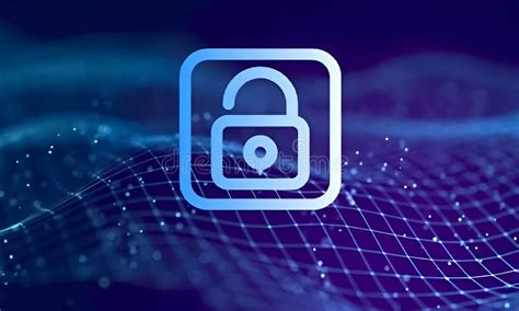 Digital Lock Data Protection Technology Futuristic Internet Safety