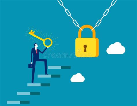 Success Business Concept Golden Key To Unlock Solve Business Problem