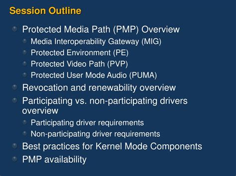 ppt protected media path and driver interoperability requirements