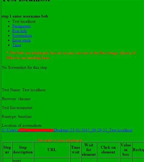 Jquery Ui Tabs Not Showing Up In Testng Report Stack Overflow
