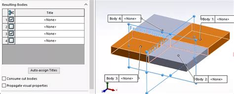 Solidworks Split Command Understanding Resulting Bodies Goengineer