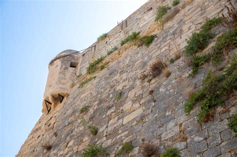 View From The Bottom To The Top Of A Wall With Tower Stock Image Image Of Medieval