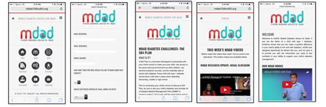 Screenshots Of Subdomain MDAD Mobile Diabetes Advice For Dads Download Scientific Diagram