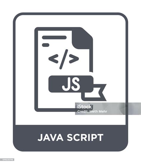 Javaskriptsymbol Vektor Auf Weißem Hintergrund Javaskript Trendige Gefüllt Symbole Aus