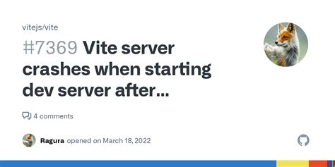 Vite Server Crashes When Starting Dev Server After Optimizing New Dependencies ERR OUTDATED