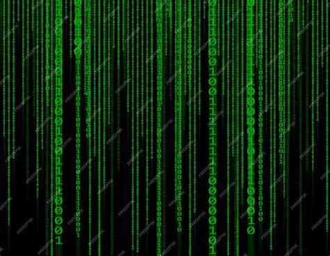 Premium Photo Abstract Green Technology Binary Background Binary