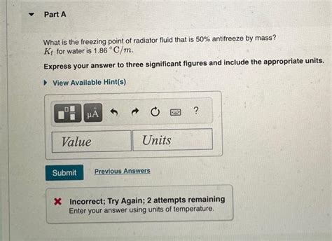 Solved The Boiling Point And Freezing Points Of A Solution Chegg