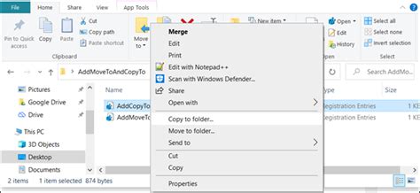 How to Add "Move to" or "Copy to" to Windows 10's Context Menu