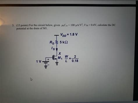 Solved Points For The Circuit Below Given UnCox Chegg