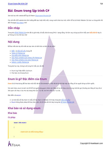 howkteam vn enum trong lập trình c pdf