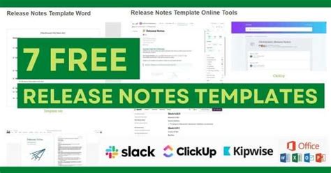 7 Free Release Notes Templates
