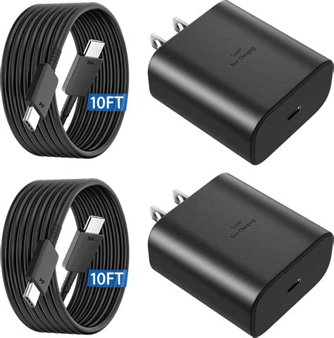 Amazon Com Samsung Official 45W USB C Super Fast Charging Wall Charger Black Cell Phones