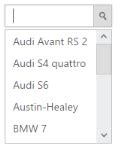 Behavior Settings AutoComplete ASP NET MVC Syncfusion