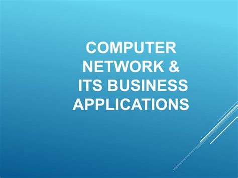 Tle 10 Ict Basic Concepts On Computer Networks Pptx Computer Networking Computing