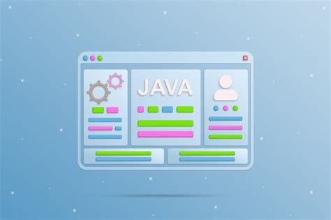 Janela do navegador elementos de codificação java d Foto Premium