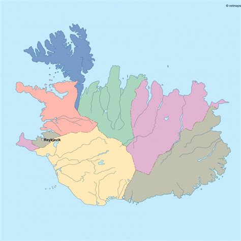 Iceland Political Map Illustrator Vector Eps Maps Eps Illustrator Map