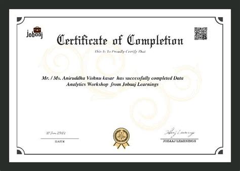 Aniruddha Kasar On Linkedin I Have Completed Workshop With In Data Analytics And