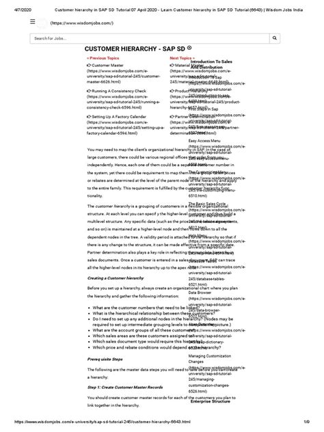 customer hierarchy in sap sd pdf pdf hierarchy sap se