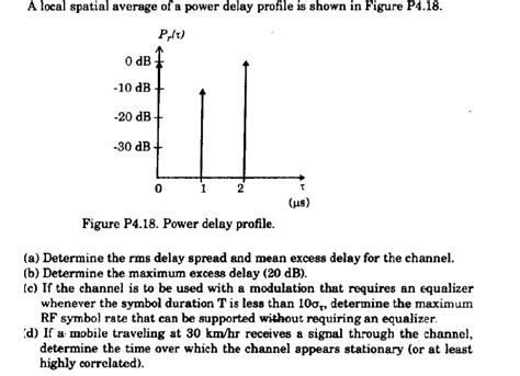 A Local Spatial Average Of A Power Delay Profile Is